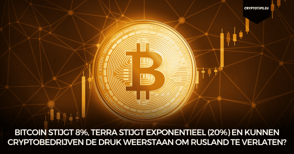 Bitcoin stijgt 8%, Terra stijgt exponentieel (20%) en kunnen cryptobedrijven de druk weerstaan ...
